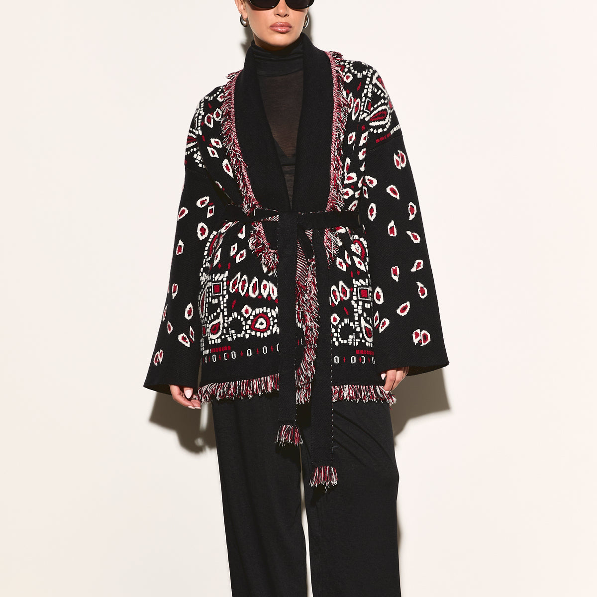 JAYLA Black Paisley Long Cardigan – Noughts & Kisses